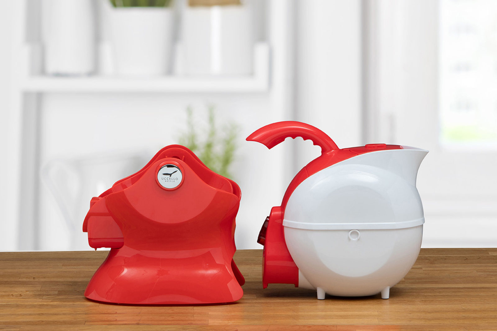 Uccello Kettle | Red & White Uccello Kettle
